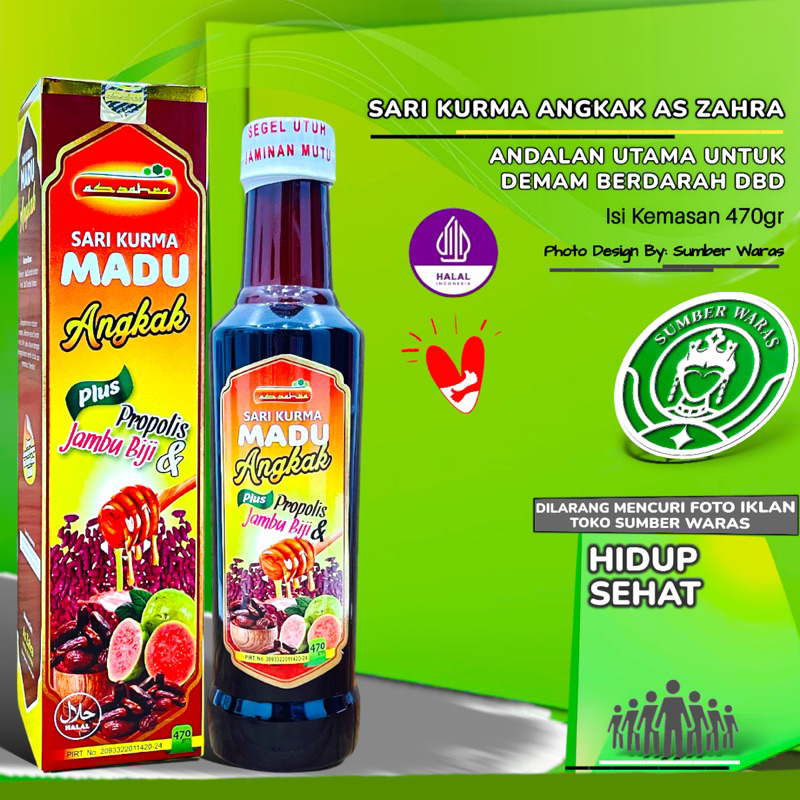 Jual Sari Kurma Angkak Jambu As Zahra 470gr Obat Demam Berdarah DBD ...