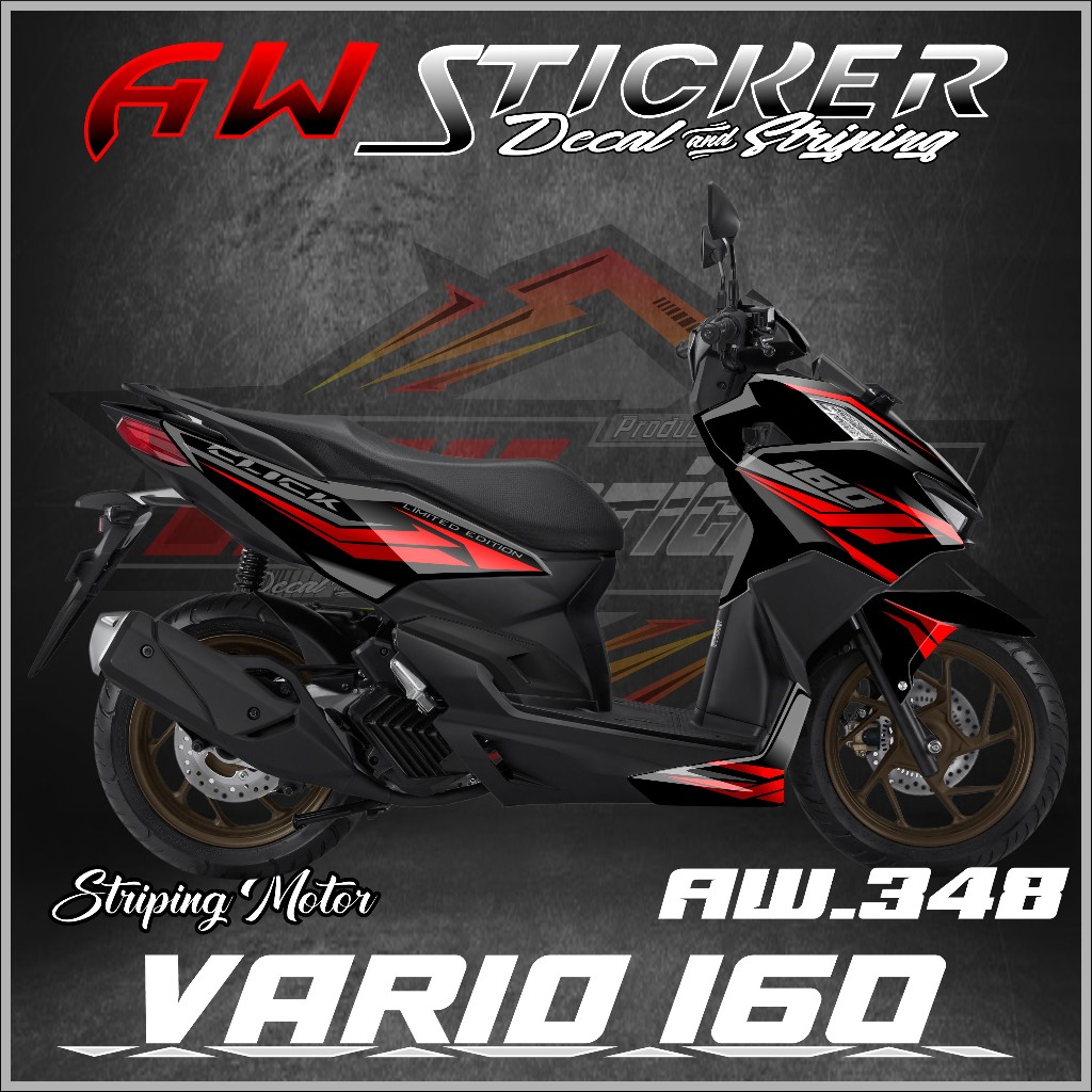 Jual Sticker Striping Vario 160 abs cbs Stiker Vario 160 Desain Racing ...