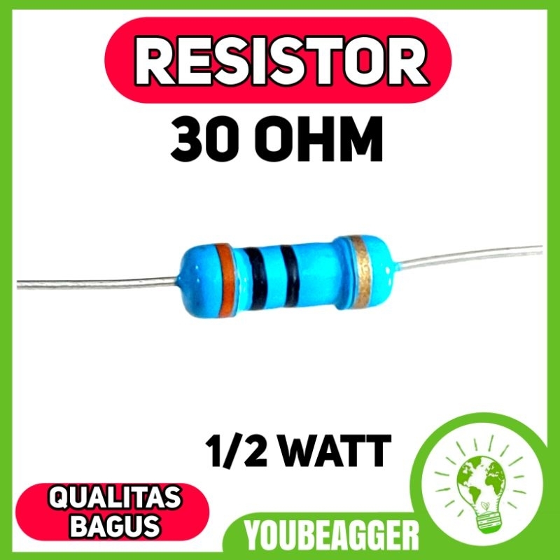 Jual Resistor 30 ohm 1/2w | Shopee Indonesia