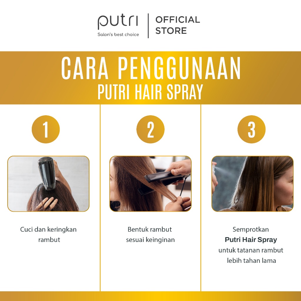 Jual Putri Refill Hair Spray Non-Aerosol Strong 450mL for Professional ...