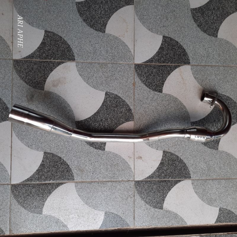 Jual header pipa leher knalpot OVER RACING japan original KLX 150 ...