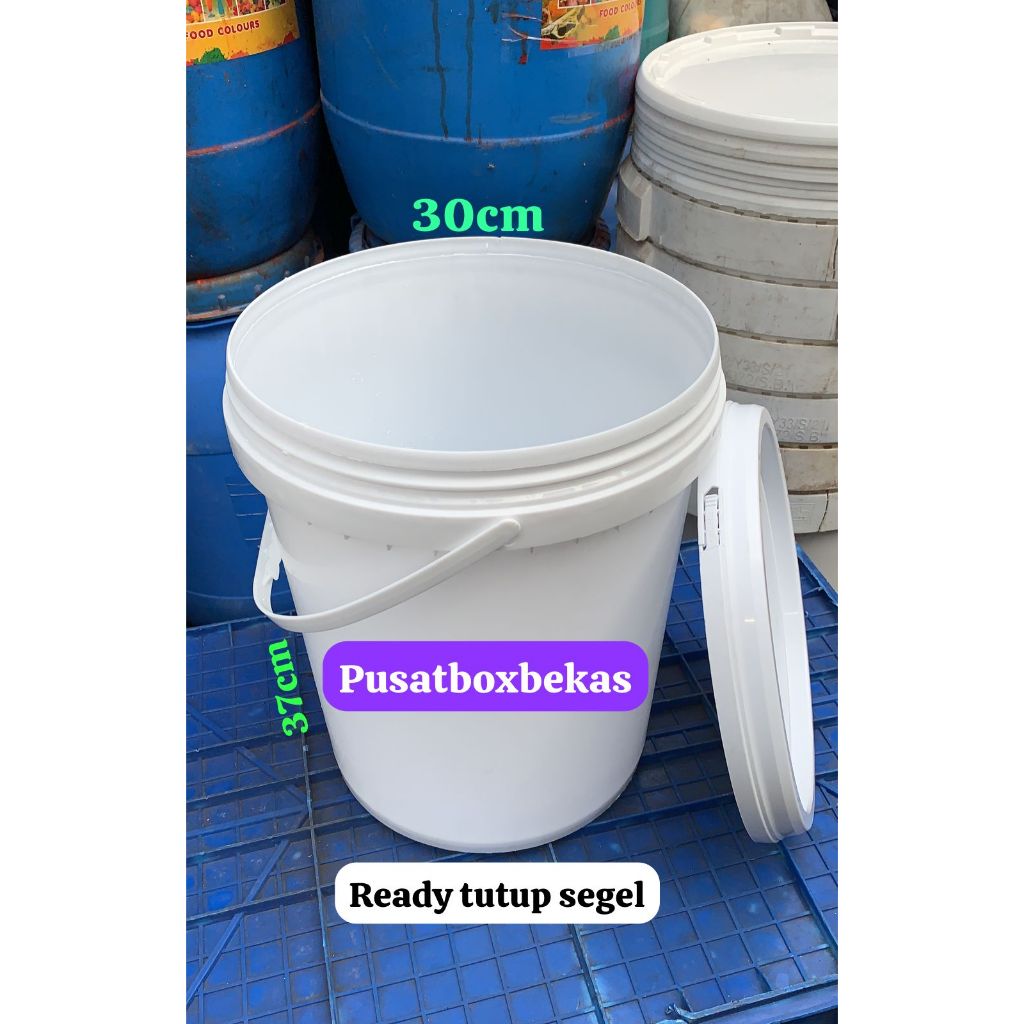 Jual Ember bekas cat 25kg Ember bekas kondisi 97% tutup segel | Shopee ...