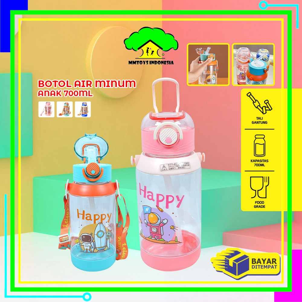 Jual MI-C915 Tempat Minum Anak 700ML Motif Astronot dengan Sedotan dan Tali Gantungan BPA FREE ...