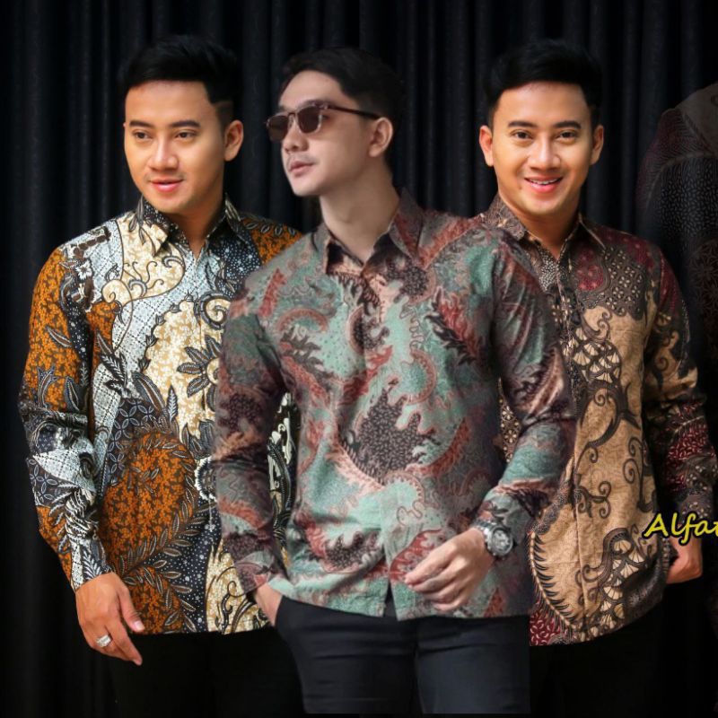 Jual Batik Slim Fit Batik Premium Kemeja Baju Batik Pria Lengan Panjang ...