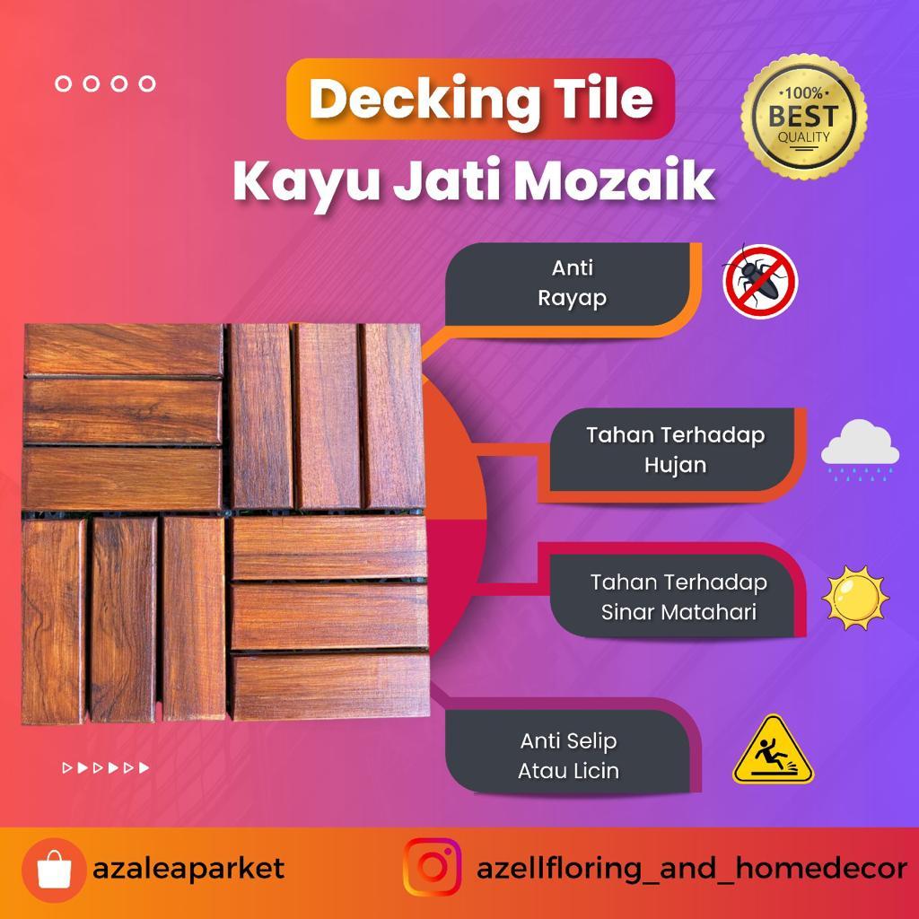 Jual Decking Tile kayu jati - Ubin Kayu jati - lantai kayu jati ...