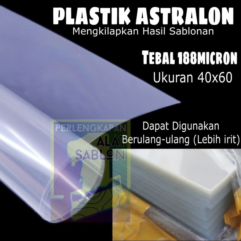 Jual PLASTIK ASTRALON 40X60 188MC PRESS PENGKILAP HASIL SABLON | Shopee ...