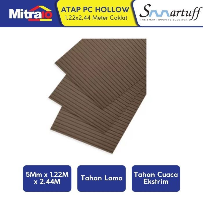 Jual Atap Polycarbonat 1.22x2.44m Coklat - Smartuff | Shopee Indonesia