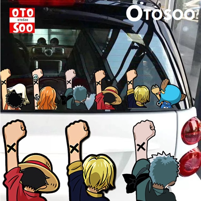Jual One Piece Luffy Car Sticker Scratch Covering Front Bumper ...