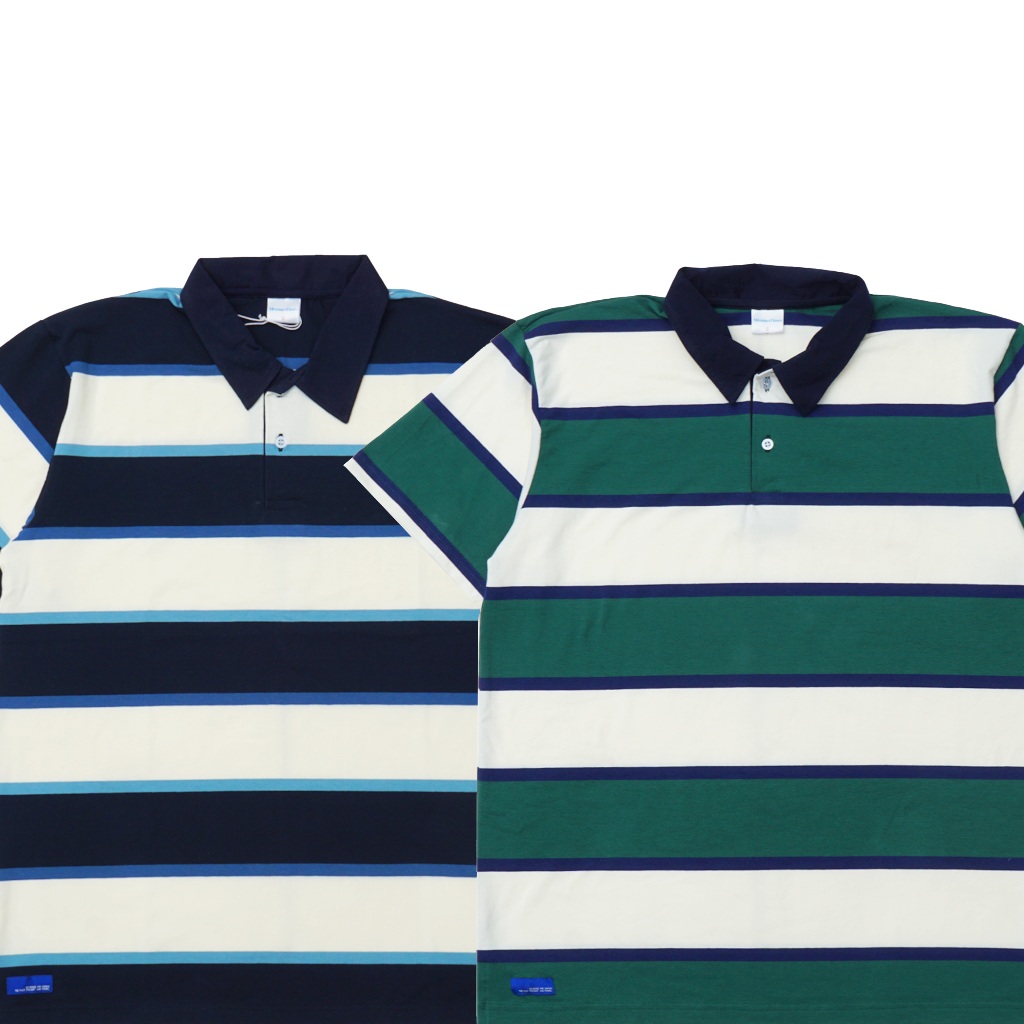 Jual TIMES | ASAHI RUGBY STRIPED COLAR T SHIRT / Kaos Polo Pria Wanita ...