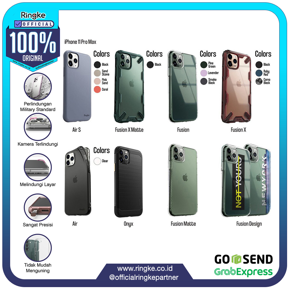 Jual Ringke Casing iPhone 11 Pro Max Softcase Fusion X Onyx Air S Anti ...
