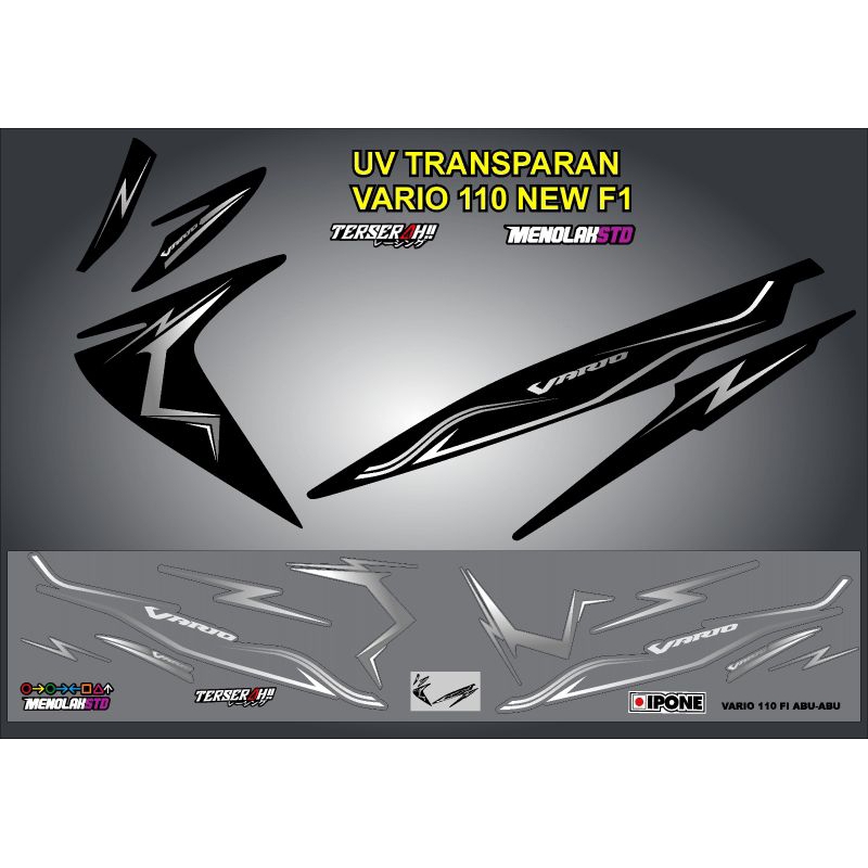 Jual Striping UV Transparan Vario 110 Fi grafis simpel | Shopee Indonesia