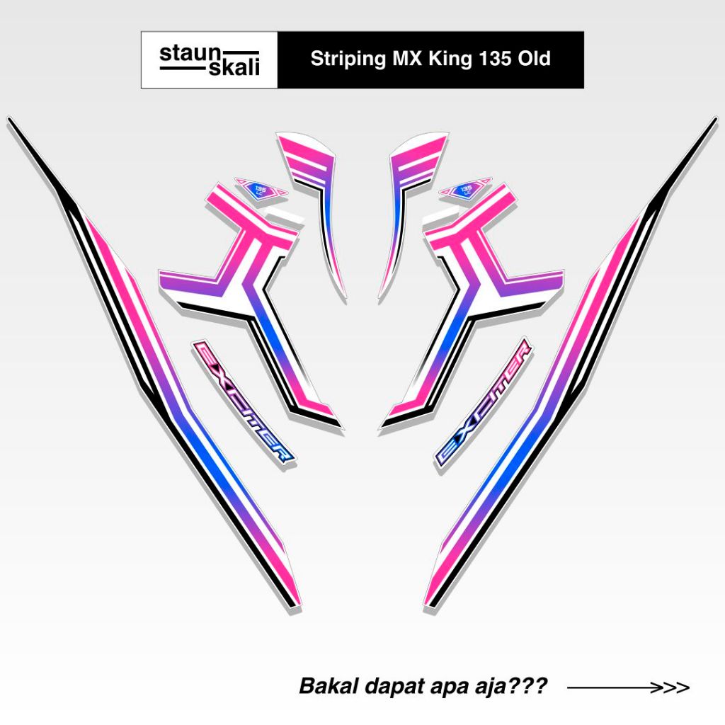 Jual Striping Jupiter MX Old 135 Variasi (23) Malaysia Exciter Sniper ...
