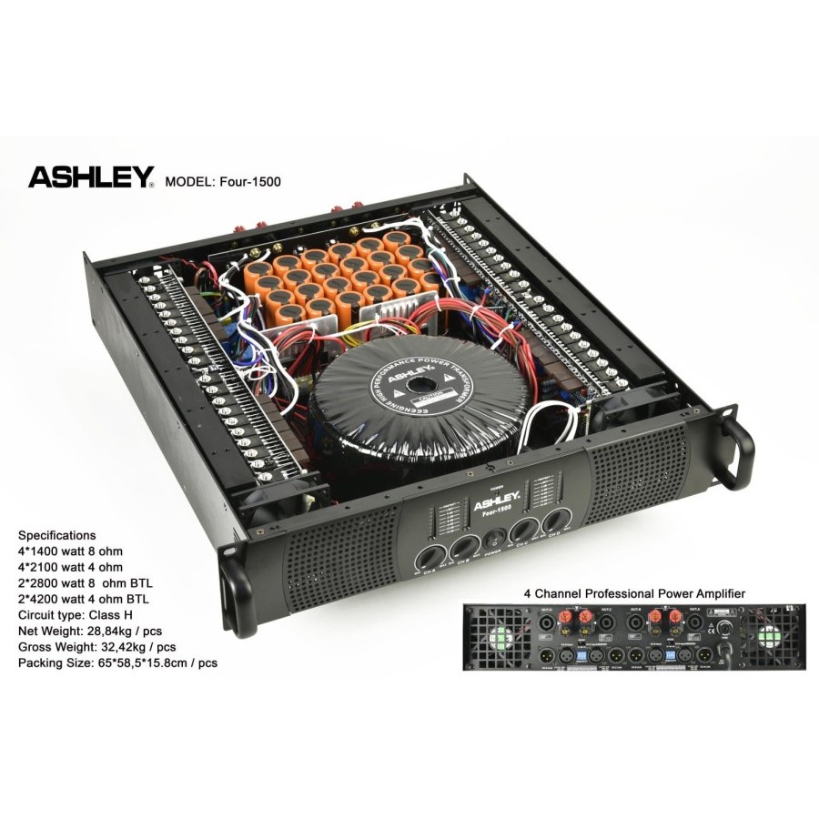Jual POWER Amplifier Ashley FOUR1500 Power sound system FOUR 1500 ...