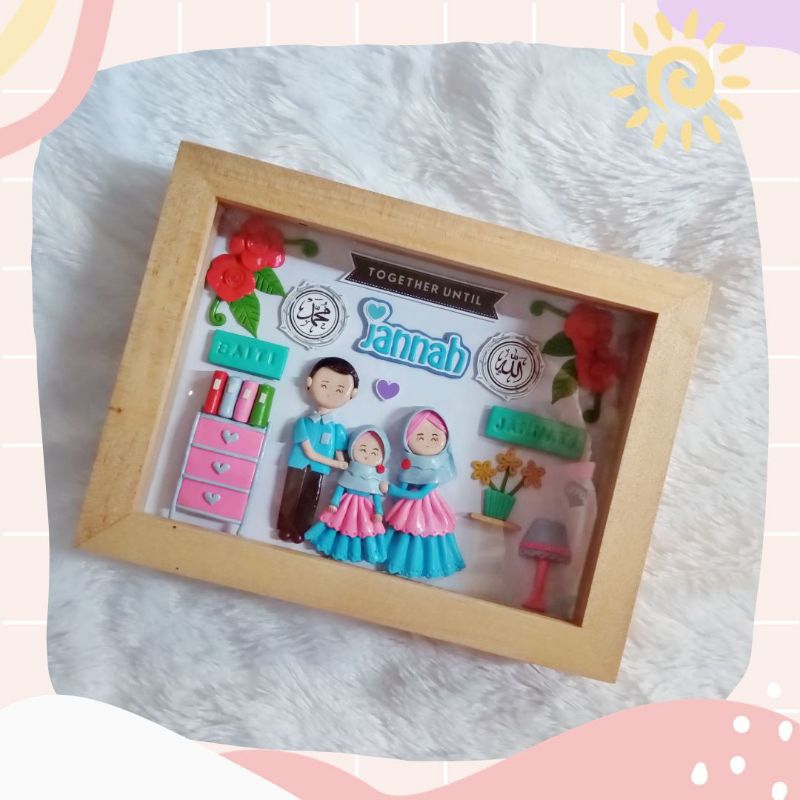Jual Frame Akrilik 6R clay custom hadiah unik ulang tahun birthday ...