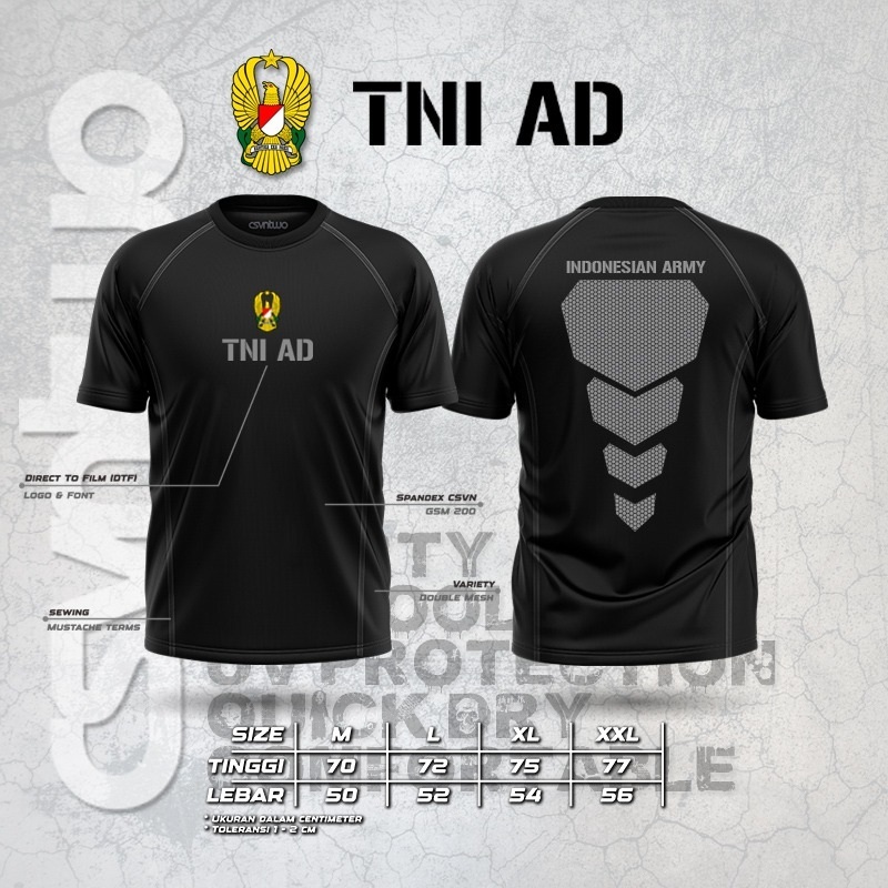 Jual Kaos TNI AD / Kaos Jersey TNI AD Hitam Bahan Full Spandex Premium ... Jual Kaos TNI AD / Kaos Jersey TNI AD Hitam Bahan Full Spandex Premium ...
