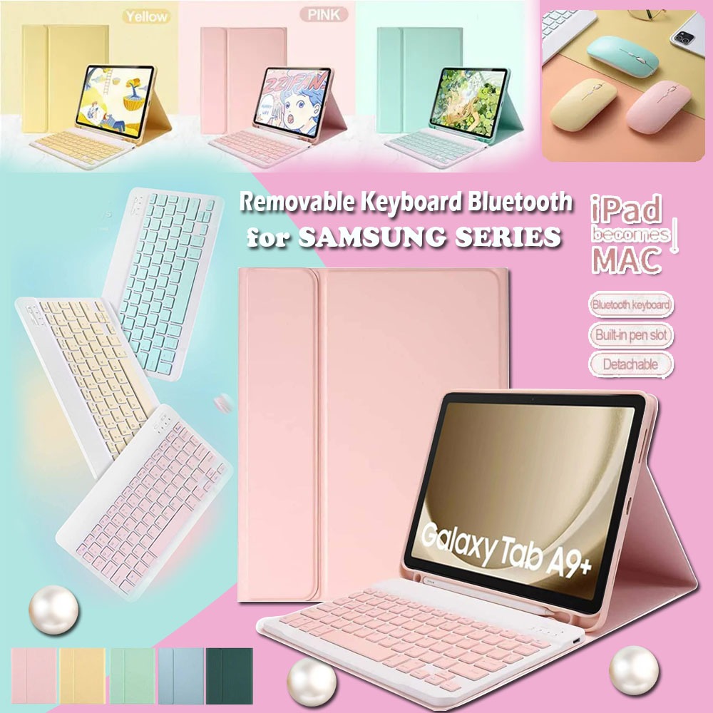 Jual SAMSUNG Tab A9 Plus 11 Leather Book Cover Magnetic Keyboard ...