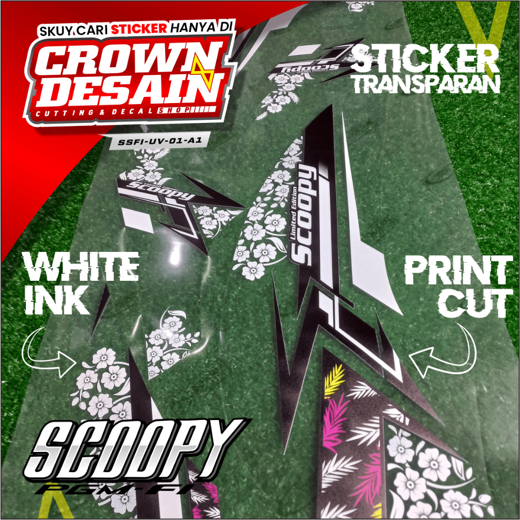 Jual Striping Transparan Scoopy PGM FI Variasi Desain - Decal Striping ...