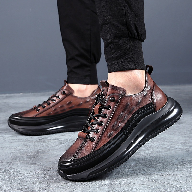 Jual Sepatu Kulit Pria Casual Sepatu Sneakers Pria Import Premium 2024 Korean Style Sepatu ...