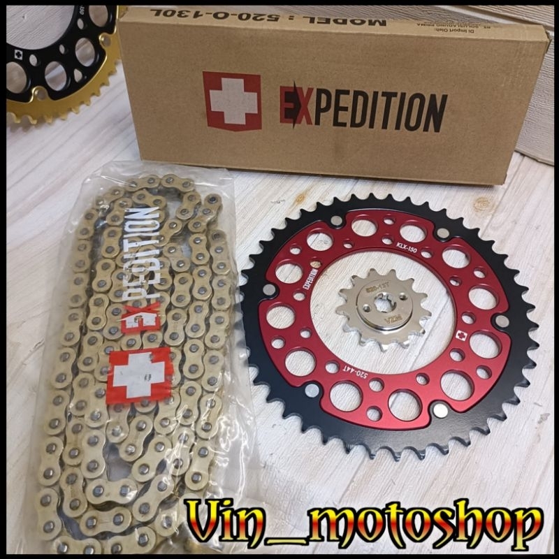 Jual Gear Set 520 EXPEDITION Aluminium Model ROZ KLX 150 / DTRACKER 150 ...