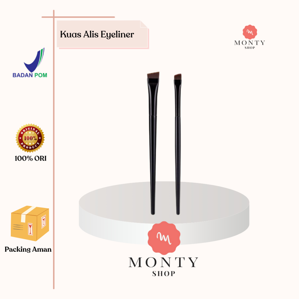 Jual Brush Kuas Alis Eyeliner Bahan Sintetis Super Tipis Untuk Alat ...