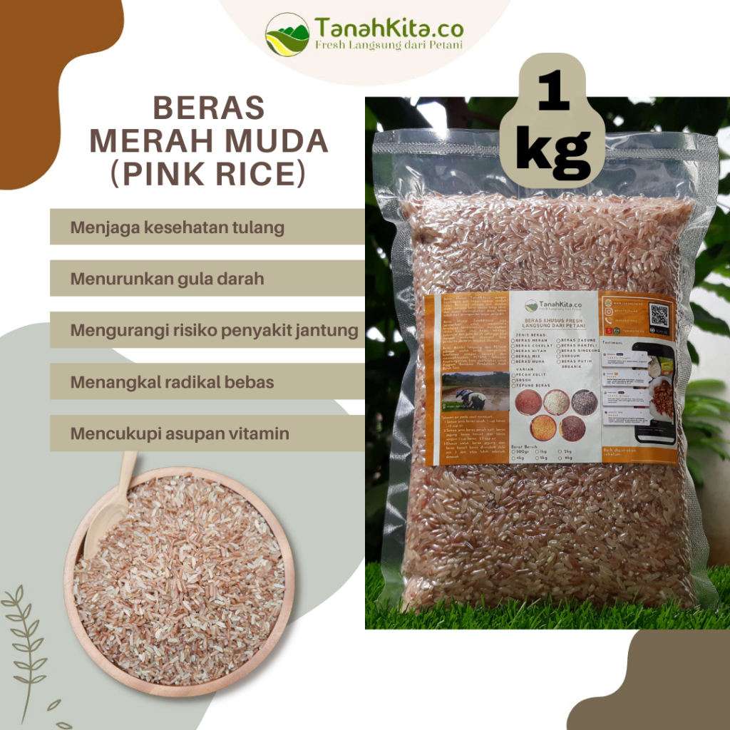 Jual Pink Rice I Beras Merah Muda Enak Empuk Pulen FRESH langsung dari ...