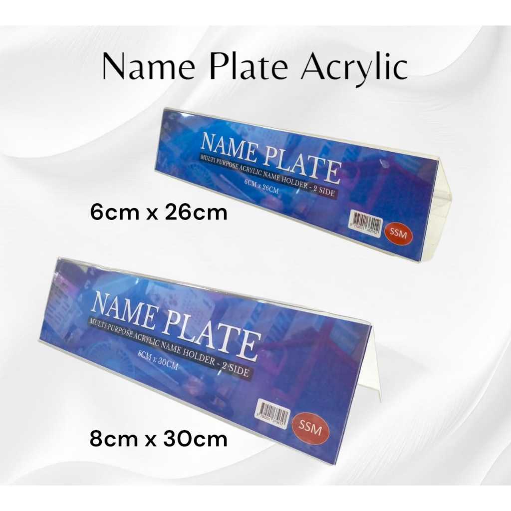 Jual NAME PLATE ACRYLIC 2 SISI | Shopee Indonesia