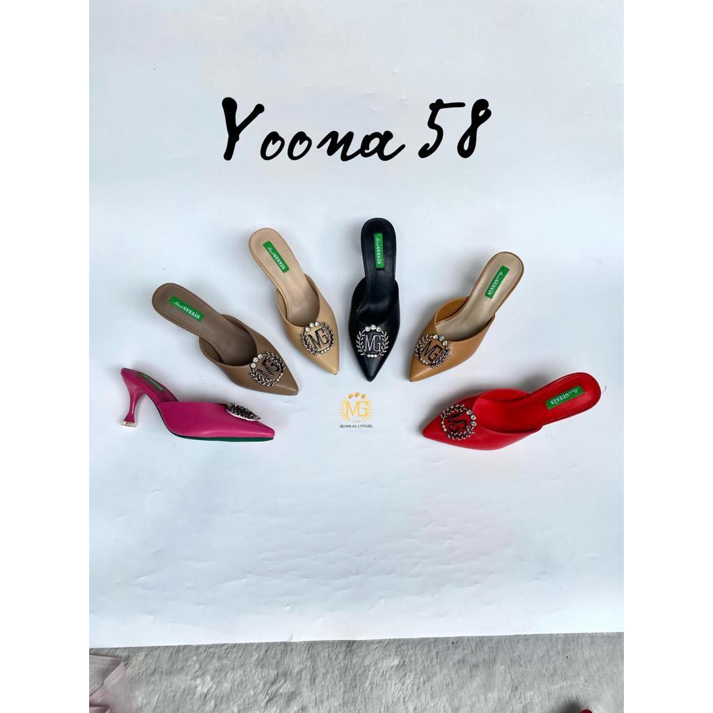Jual Yoona 58 Heels Wanita Kekinian Tapak Kokoh Heels 5 Cm Cocok Untuk ...