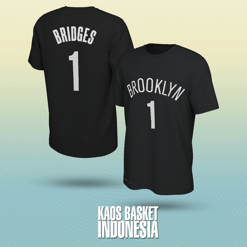 Jual Baju Basket Pria Wanita NBA T shirt basket Kaos Brooklyn Nets No 1 ...