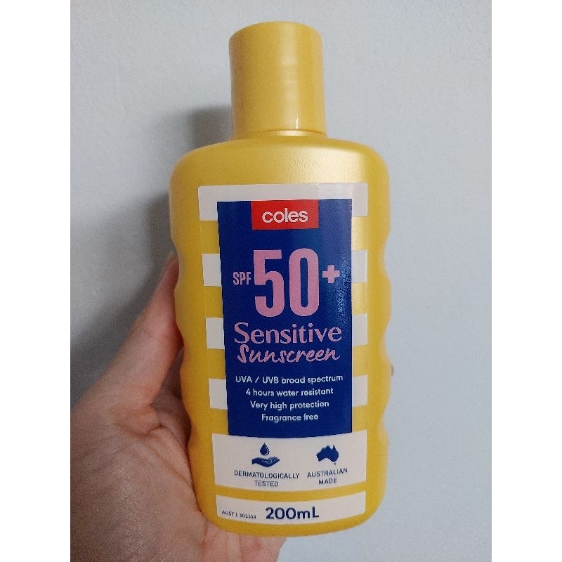 Jual COLES Sensitive Sunscreen SPF 50+ 200ml | Shopee Indonesia