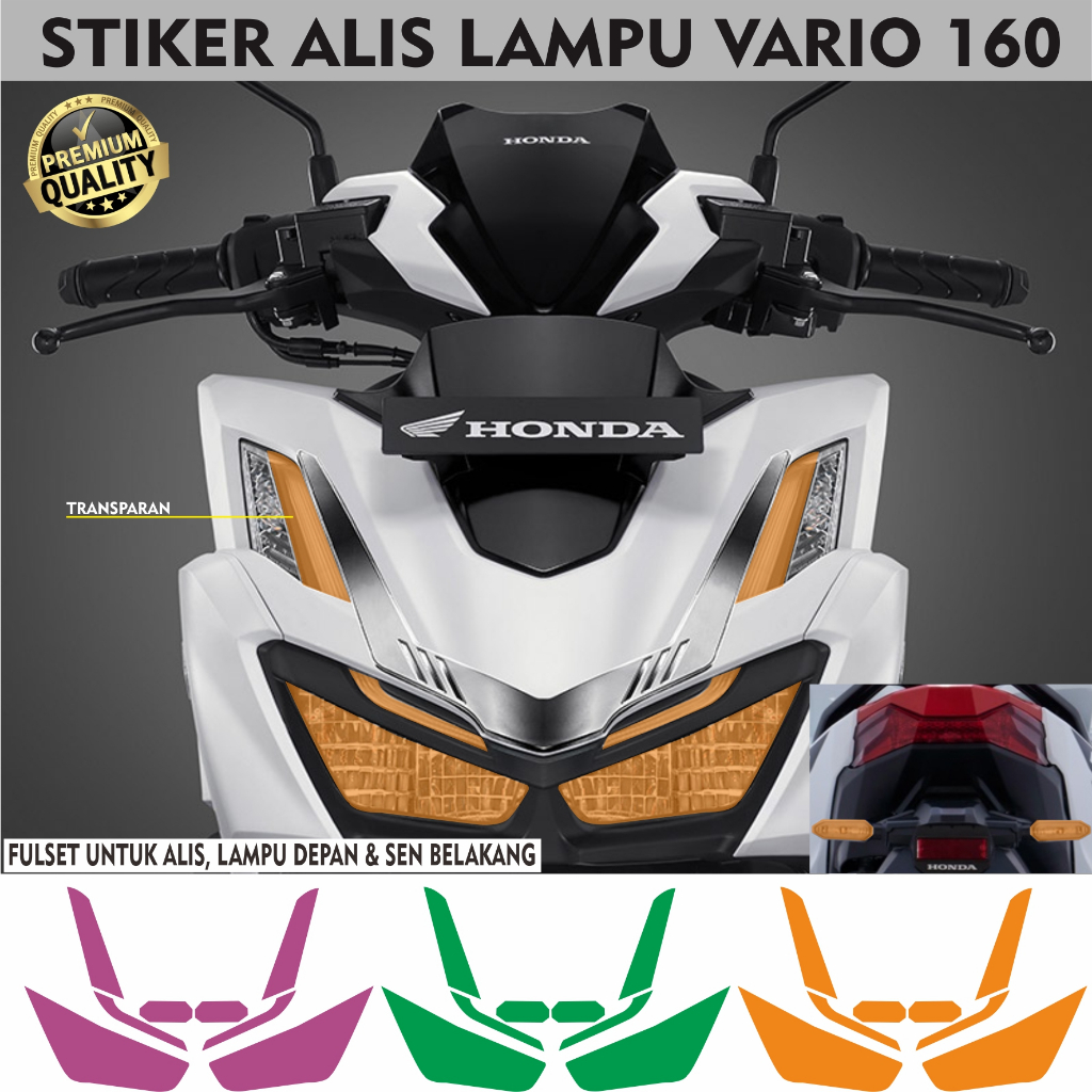 Jual Stiker Alis Vario 160 / Stiker Alis Lampu Utama dan Sein Belakang ...