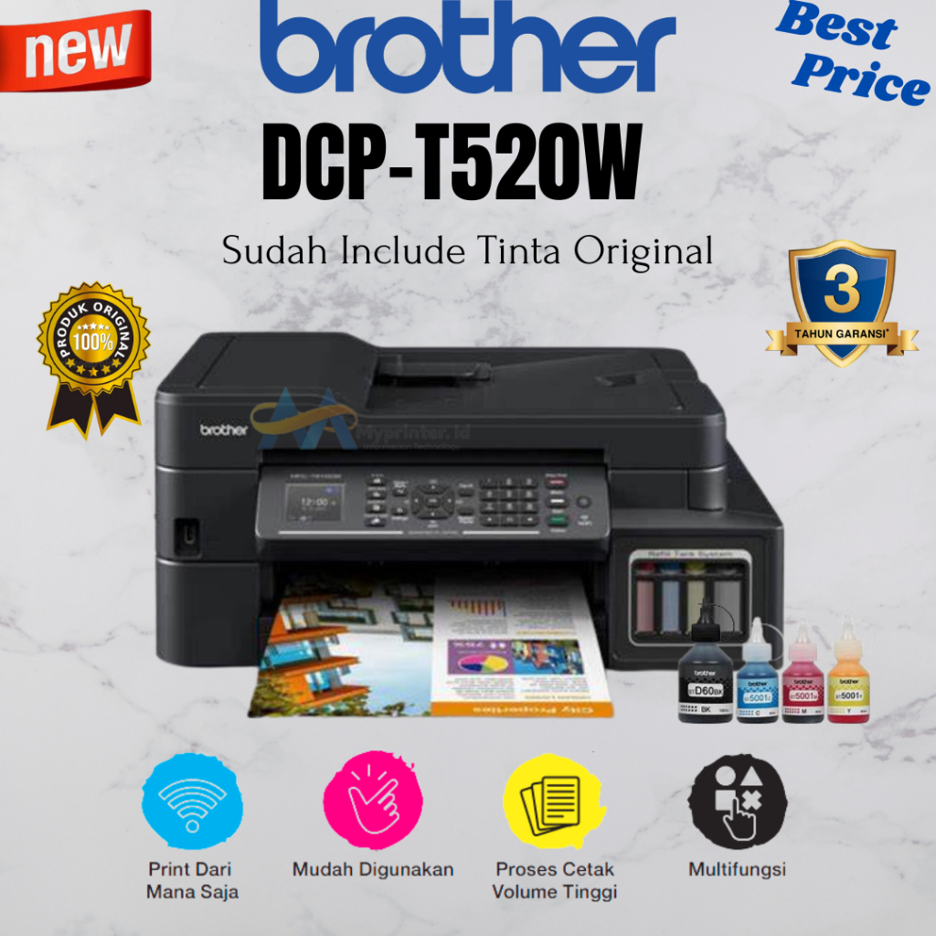 Jual Brother DCP-T520W Printer Ink Tank - NEW | Shopee Indonesia