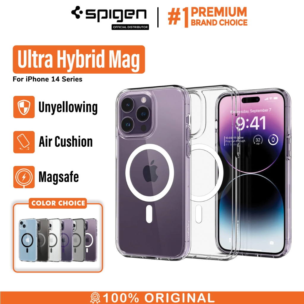 Jual Case iPhone 14 Pro Max Plus Spigen Ultra Hybrid MagSafe Clear ...