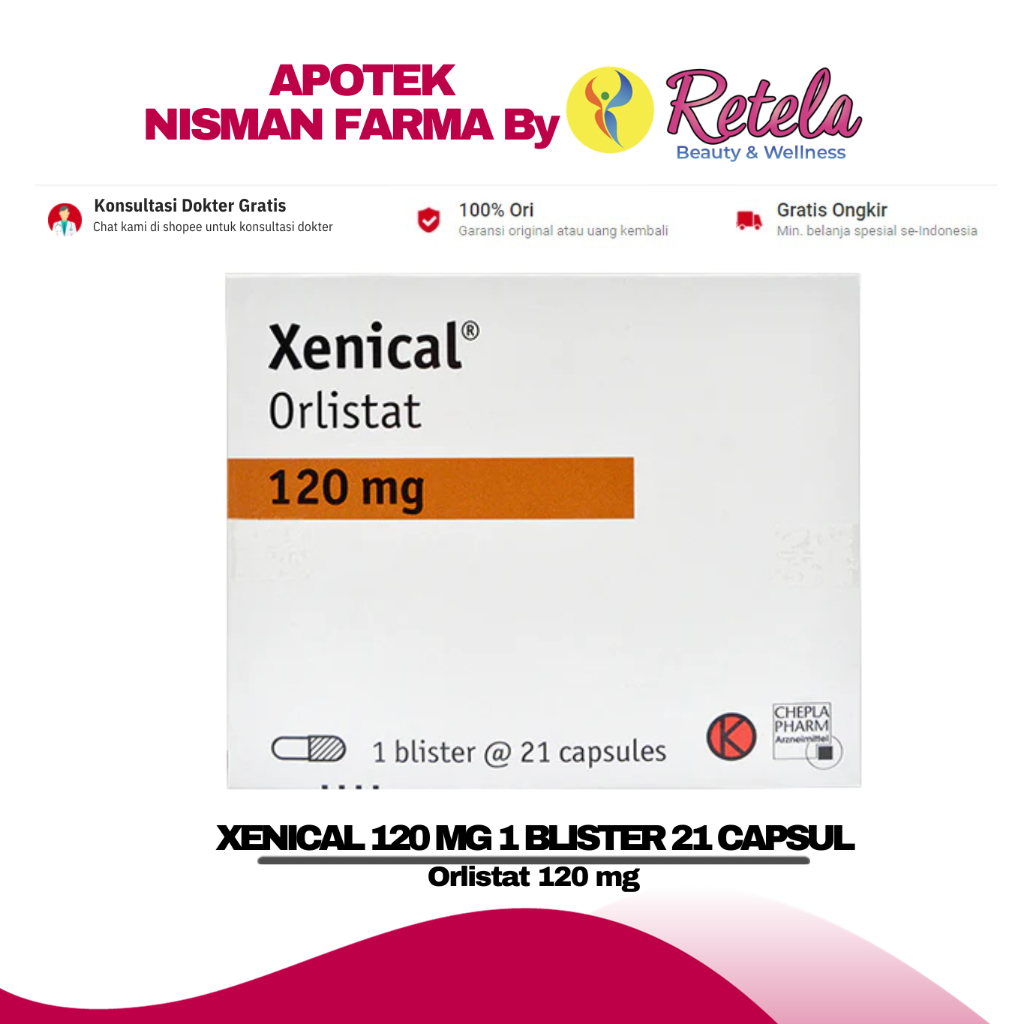 Jual XENICAL 120MG 1 BLISTER 21 CAPSUL ( Orlistat 120 mg ) | Shopee ...