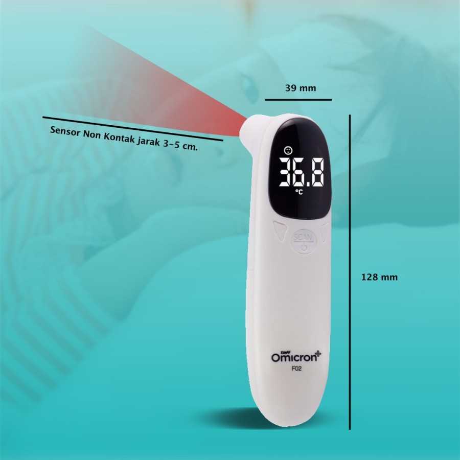 Jual Termometer Ukur Suhu Tubuh Digital Infrared Non Contact | Shopee ...