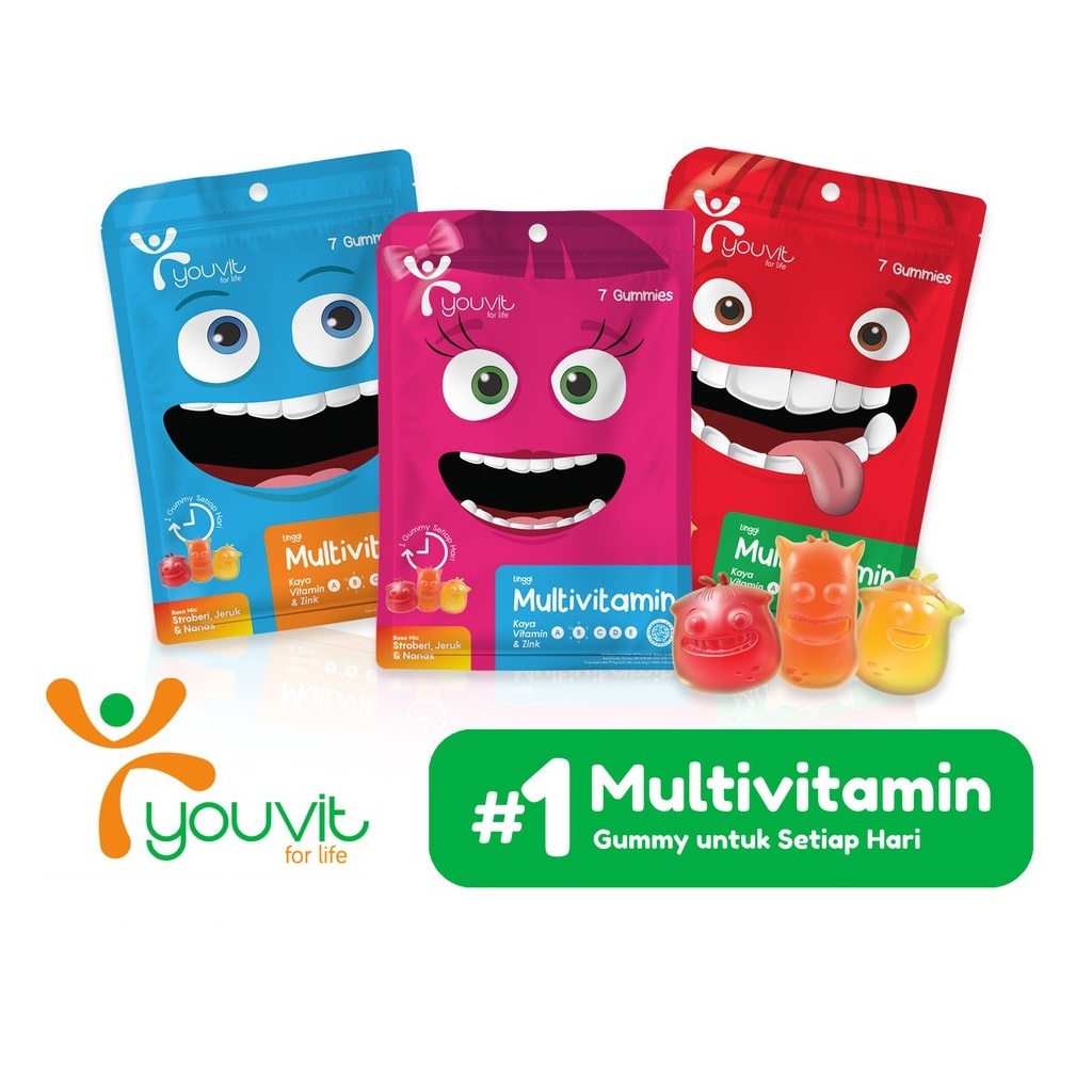 Jual Youvit Multivitamin Anak Gummy / Vitamin Anak Bentuk Gummy | Shopee Indonesia