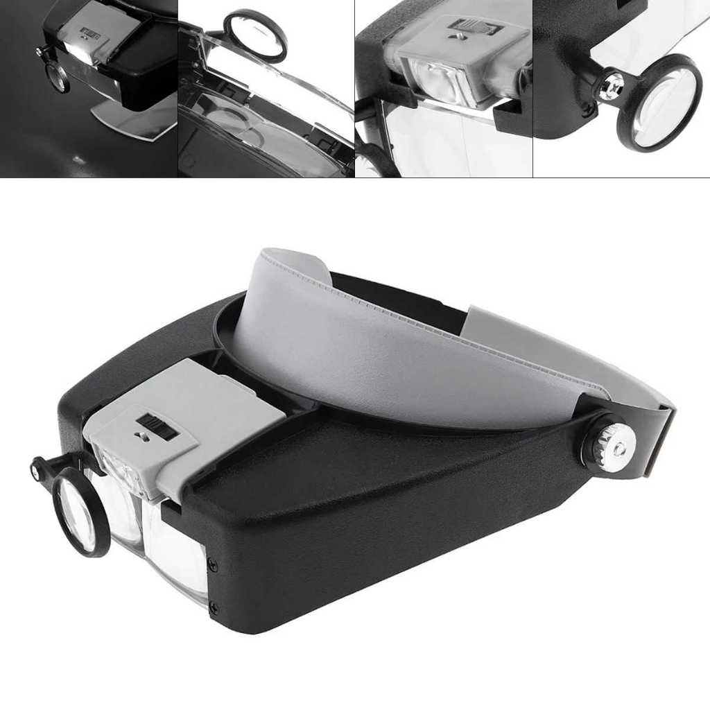 Jual Kaca Pembesar LED Head Mounted Magnifier 1.5-10x Perbesar Presisi ... Jual Kaca Pembesar LED Head Mounted Magnifier 1.5-10x Perbesar Presisi ...
