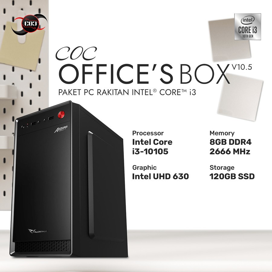 Jual COC OFFICE BOX V10.5 - Paket PC Rakitan Intel i3 | Shopee Indonesia