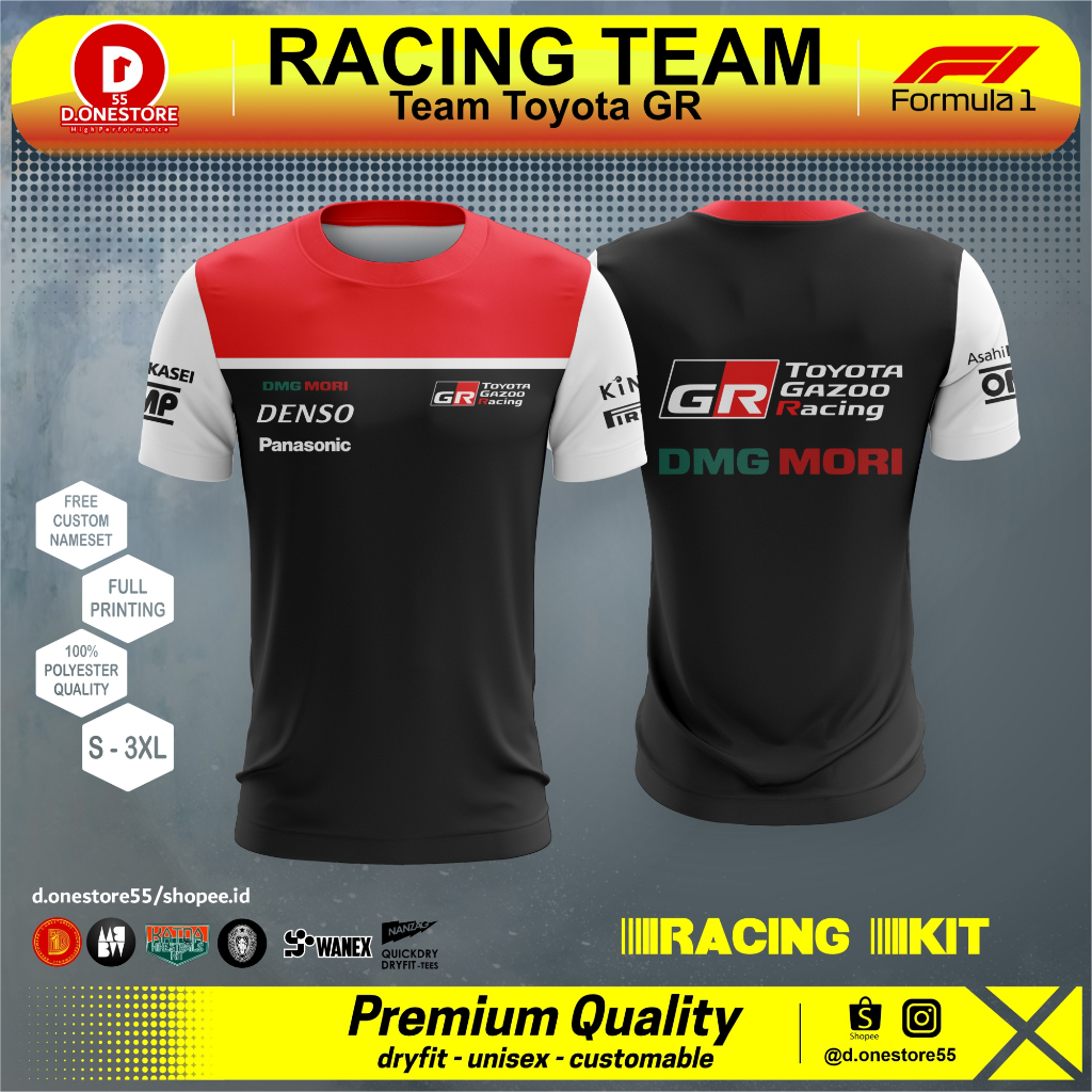 Jual BAJU RACING DRY FIT TEAM TOYOTA GR | Shopee Indonesia