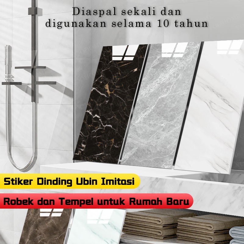 Jual 10PCS Wallpaper Dinding Vinyl Marble PVC 60*30CM Stiker Dinding ...