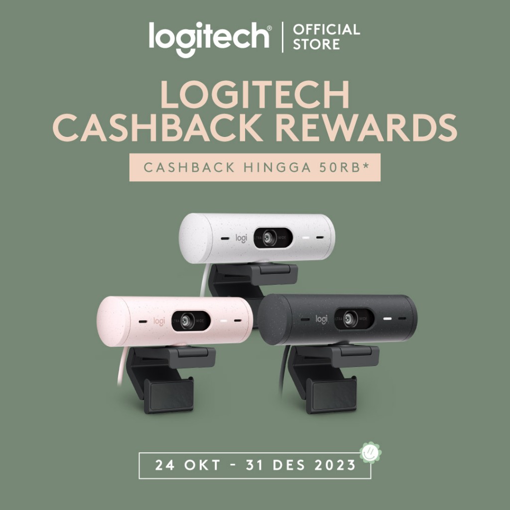 Jual Logitech Brio 500 Webcam Full HD 1080p dengan Auto Light ...