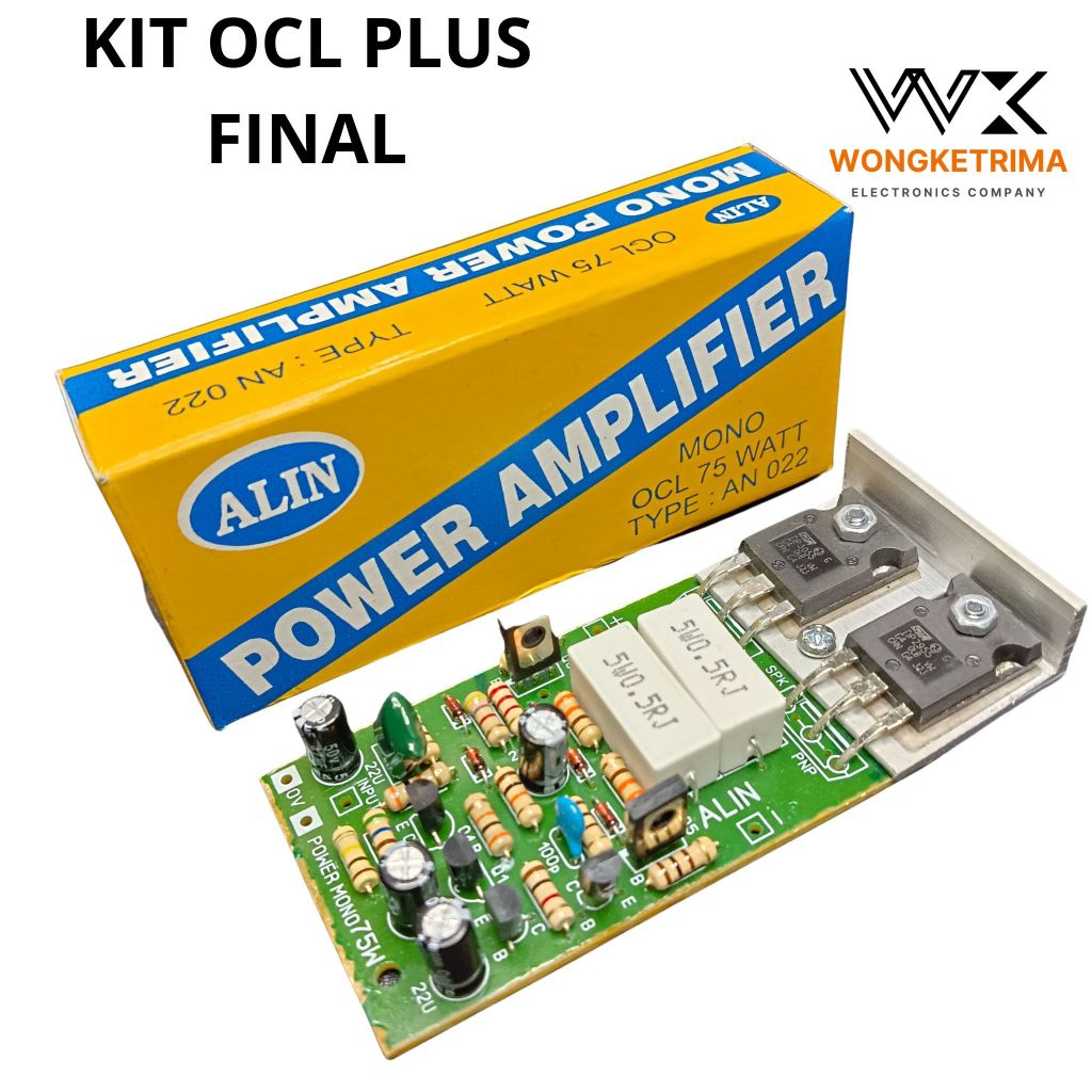Jual Kit amplifier mono ocl 75 watt Alin 022 Tip 3055 + Tip 2955 ...