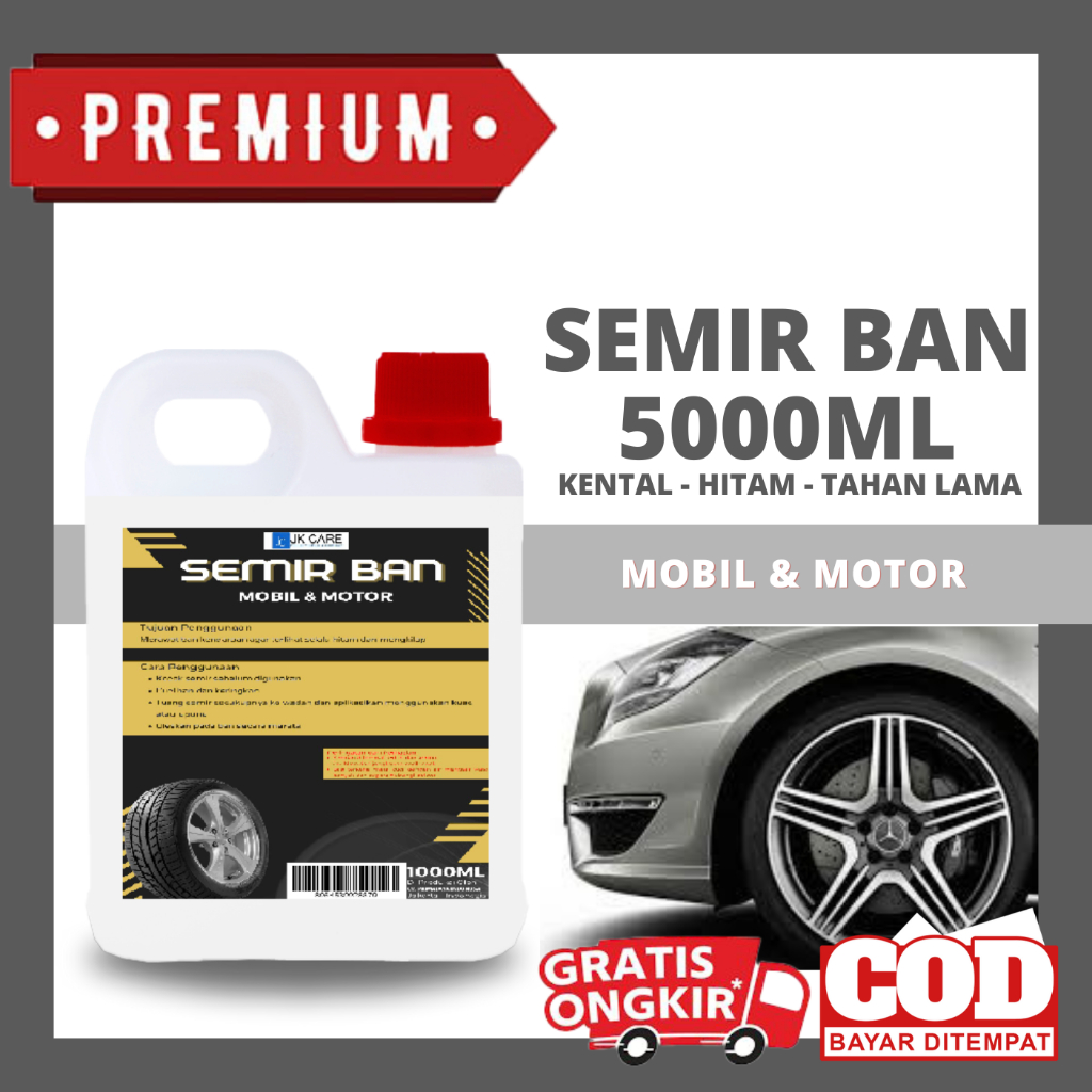 Jual Semir Ban PREMIUM QUALITY Pengkilap Ban & Penghitam Ban Mobil Motor 1000ML | Shopee Indonesia