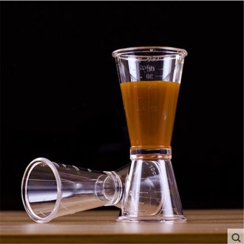 Jual Jigger Acrylic Plastik Transparan Gelas Takar Gula Syrup Measuring ...