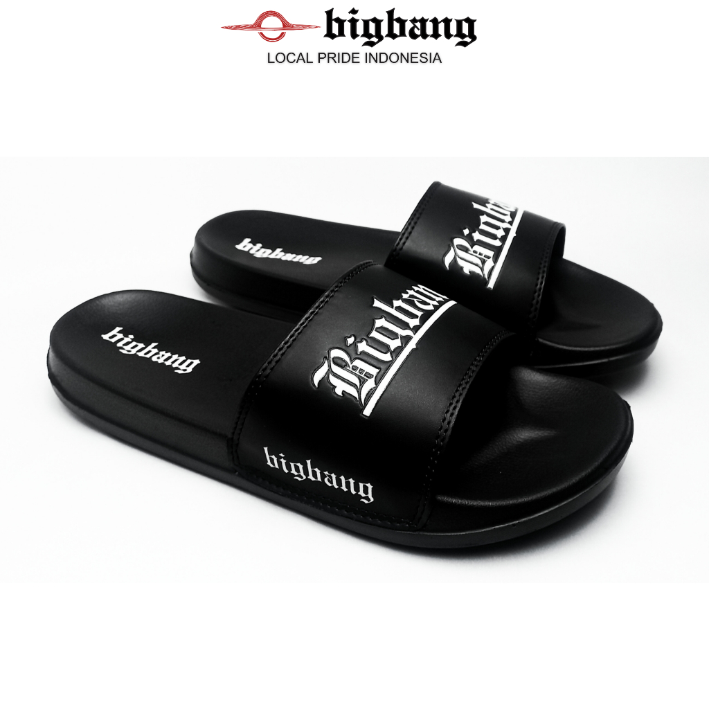 Jual BIGBANG - Omega White - Slop Slippers Sandal Pria Slip On Sendal ...