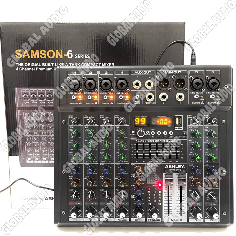 Jual Mixer Audio Ashley Samson 8 Samson 6 & Samson 4 Original Bluetooth ...