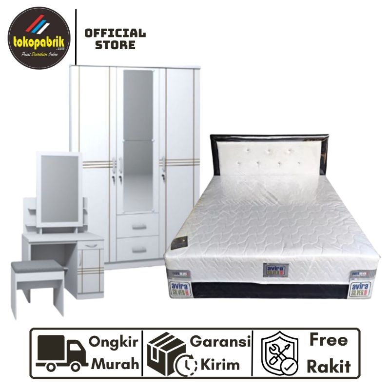 Jual Paket Set Kamar Murah - Divan dan Springbed Lemari Meja Rias ...