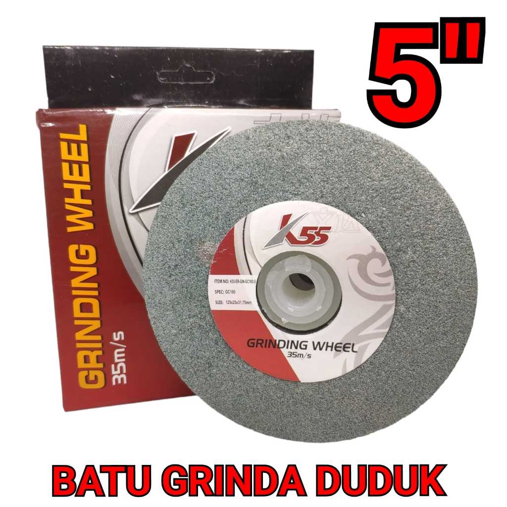 Jual BATU GRINDA DUDUK 5" BATU GURINDA 5 INCI BATU ASAH BULAT ABU GC100 ...