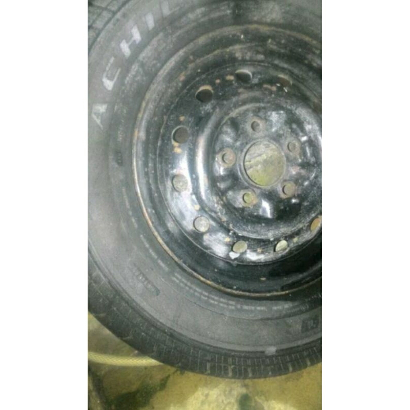 Jual velg kaleng ring 14 lobang 5 pcd114 bonus ban tebal ex serep ...