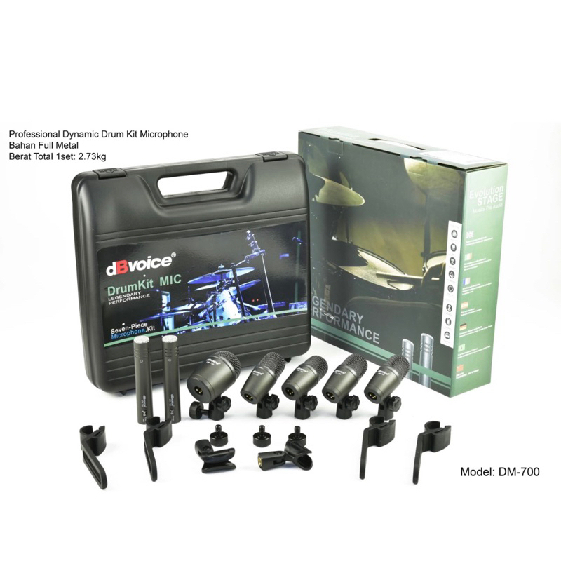 Jual Mic Drum db Voice DM 700 Original dBVoice DM700 Kit Drum | Shopee ...