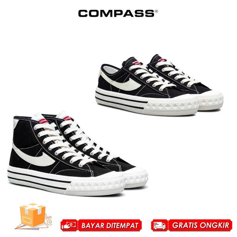 Jual [ORIGINAL] Compass Retrograde Black white Low High | Shopee Indonesia
